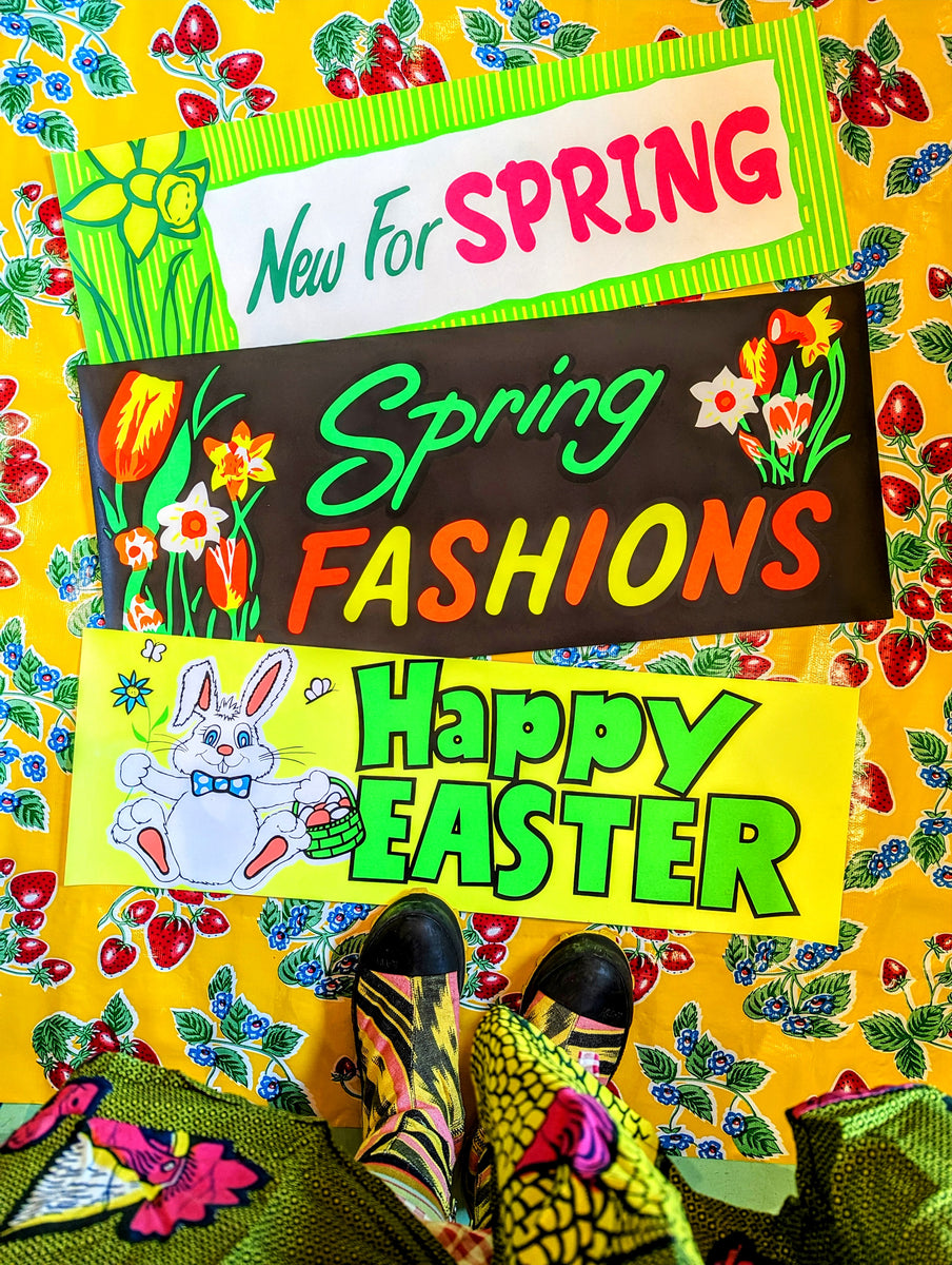 Kitsch Spring banners – blackout shop brighton